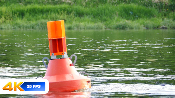 Floating Buoy on River, Stock Footage | VideoHive