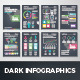 Dark Infographic Brochure Vector Elements Kit 2, Infographics ...