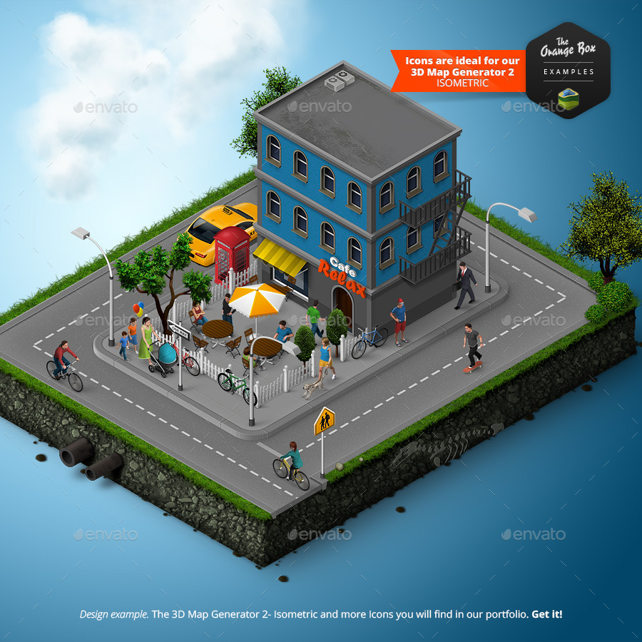 Isometric Map Icons - People, Icons | GraphicRiver