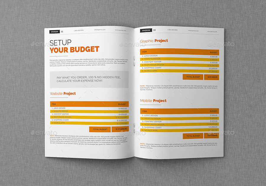 Sparrow - Creative Agency Proposal Template, Print Templates | GraphicRiver