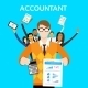 Accountant People Group Team Show Calculator, Vectors | GraphicRiver