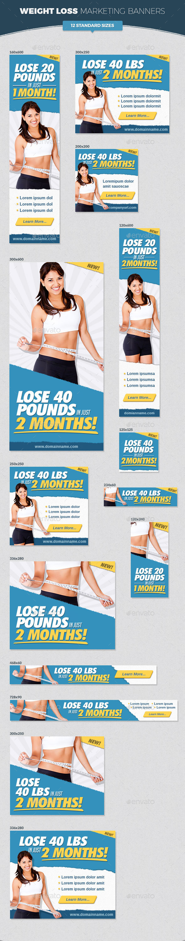 Weight Loss Marketing Banners by InfiniWeb | GraphicRiver
