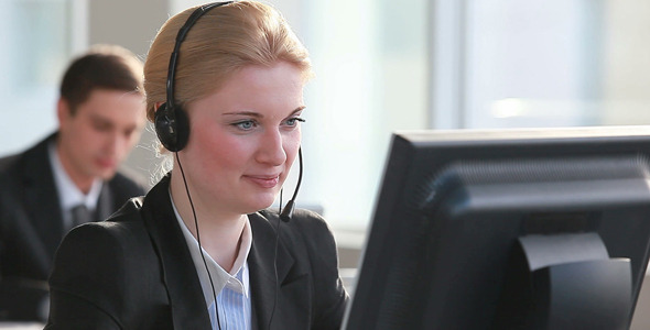 Online customer support representative, Stock Footage | VideoHive