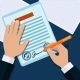 Man Signs Document, Vectors | GraphicRiver