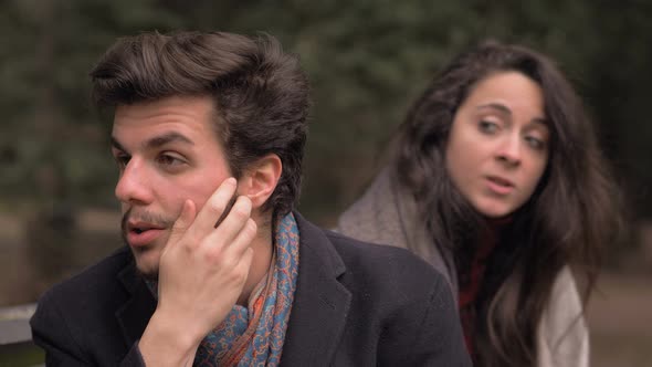 Crisis,Relationship, Difficulties.Husband not listening wife ...