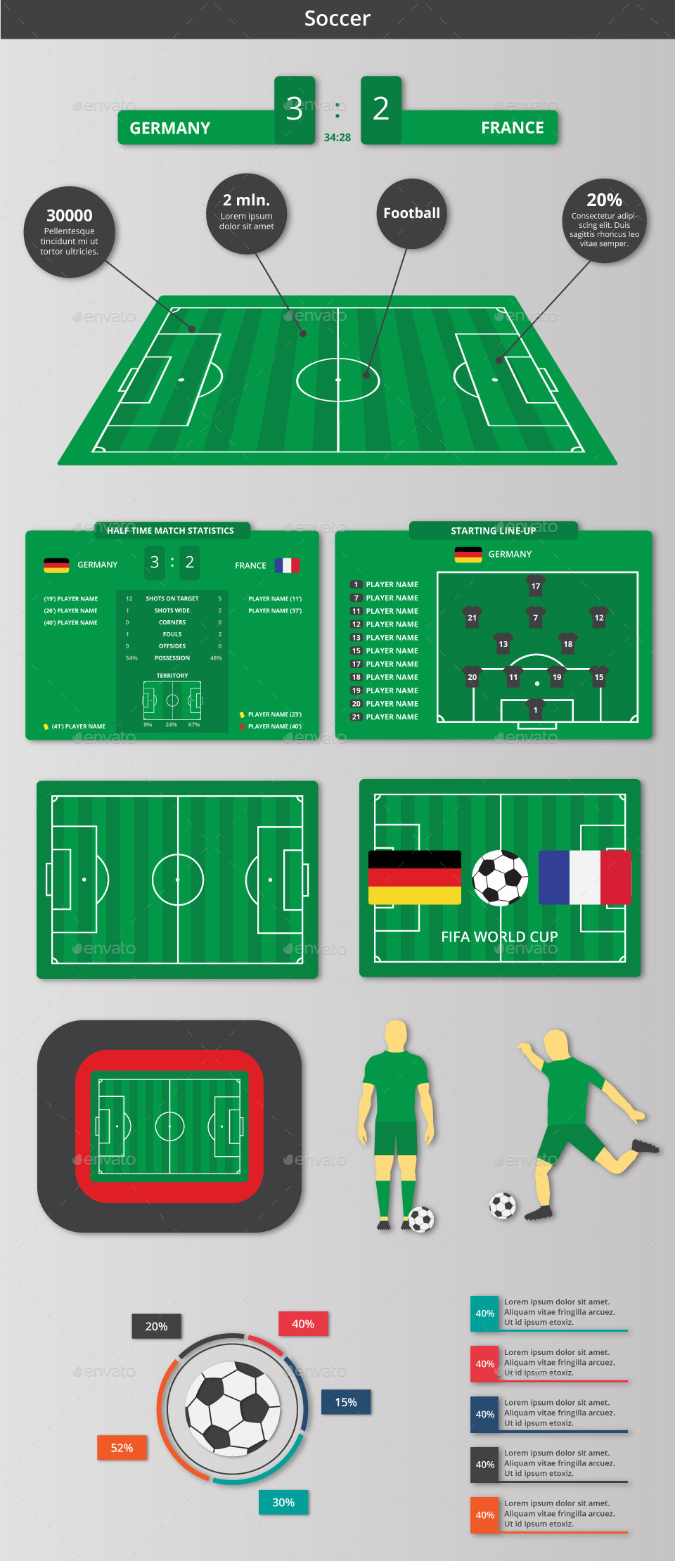 Sports Infographics Kit by massmandesign | GraphicRiver
