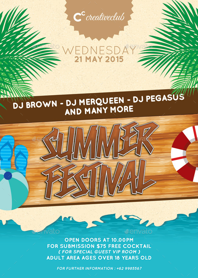 Summer Event Flyer/Poster, Print Templates | GraphicRiver