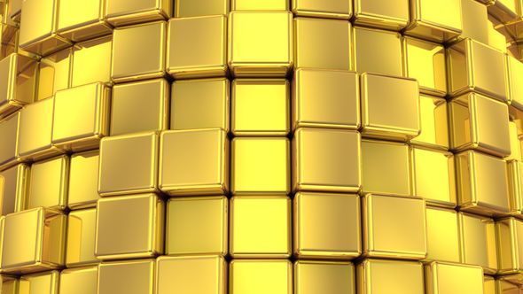 Golden Cubes Animation, Motion Graphics | VideoHive