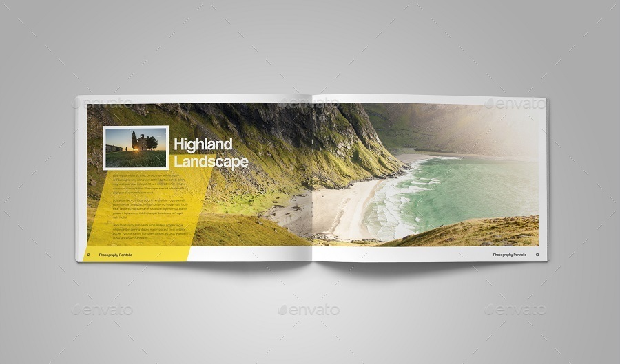 Photography Portfolio/Photo Album (landscape) vol.3, Print Templates