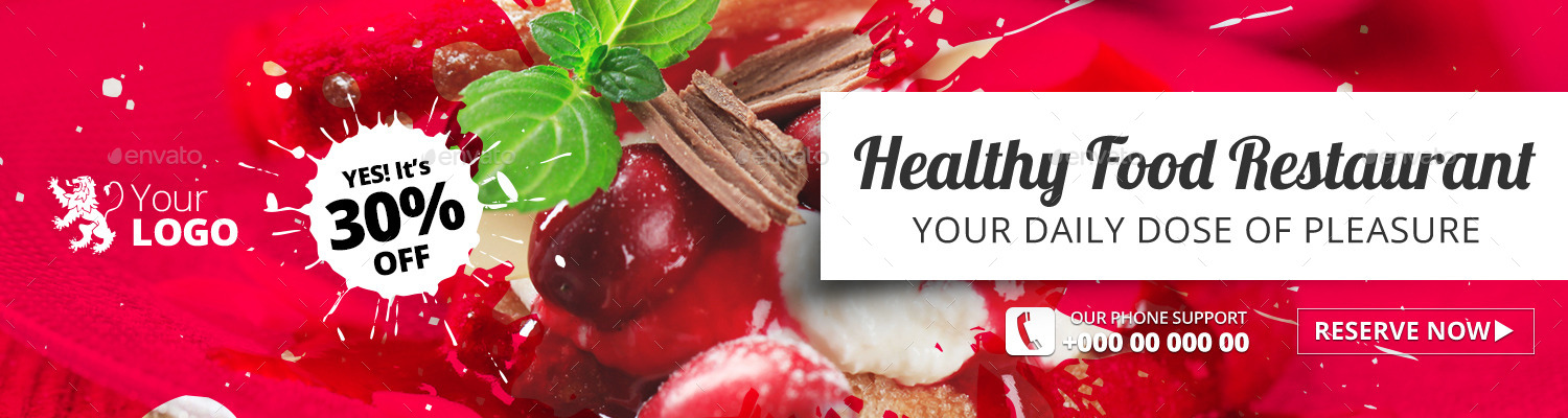 Food & Restaurant Web Sliders by Belegija | GraphicRiver