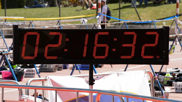 Chronometer Running in Sport Event, Stock Footage | VideoHive
