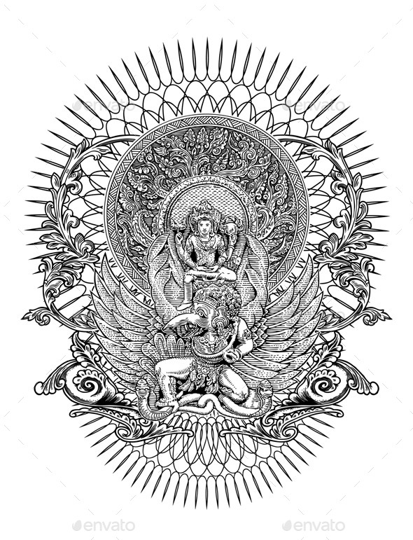 Garuda Wisnu Kencana Illustration by svperkidz | GraphicRiver