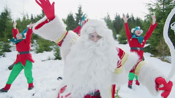 Santa and his helpers dancing, Stock Footage | VideoHive