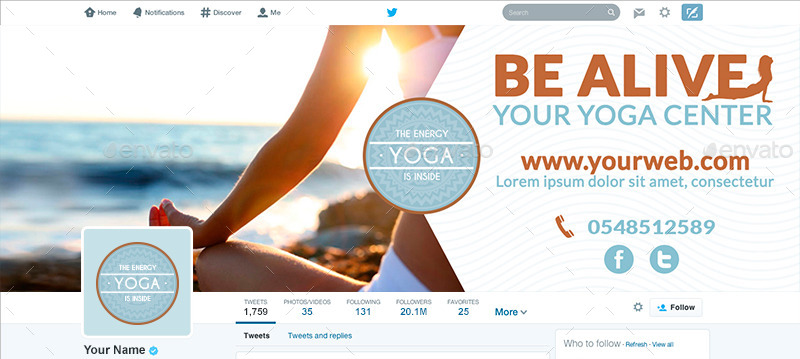 Twitter Profile Cover - Gym, Web Elements | GraphicRiver
