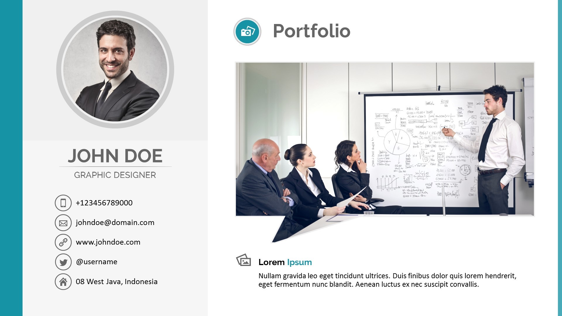 Resume PowerPoint Template, Presentation Templates | GraphicRiver
