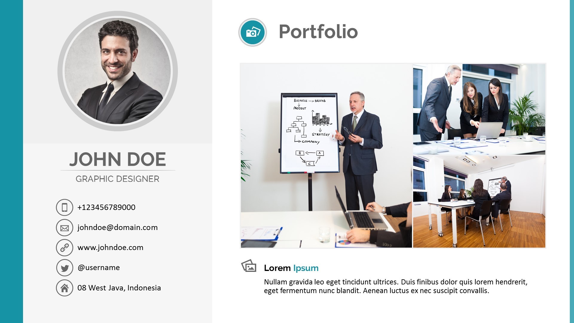 Resume PowerPoint Template, Presentation Templates | GraphicRiver