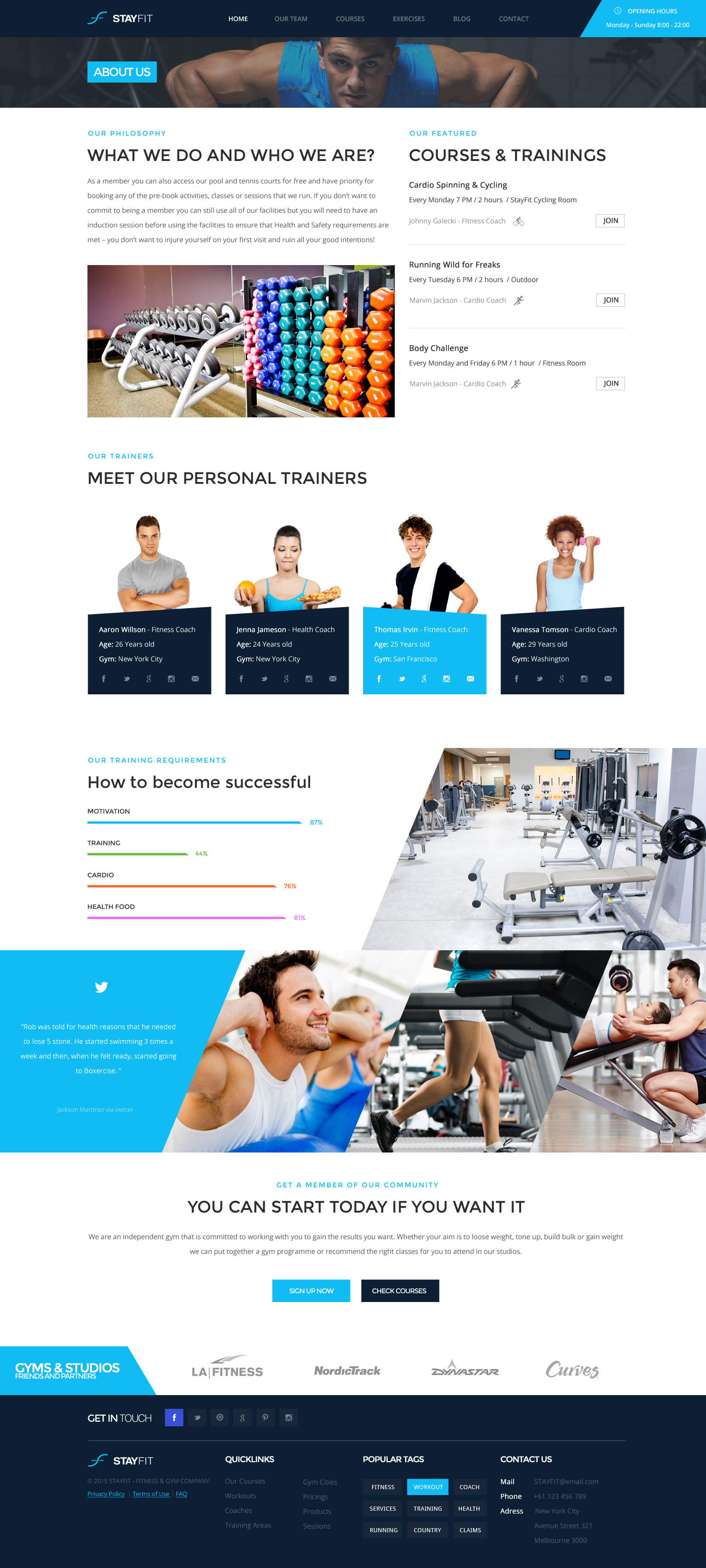 Stayfit - Fitness PSD Template by KL-Webmedia | ThemeForest