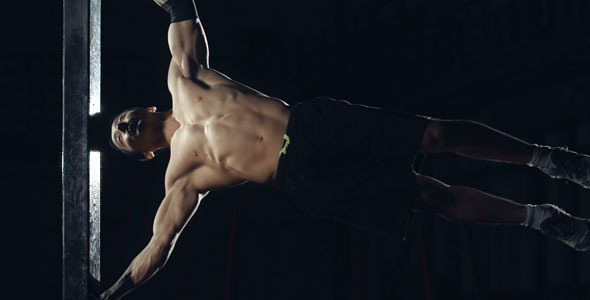 Human Flag Pull Ups, Stock Footage | VideoHive