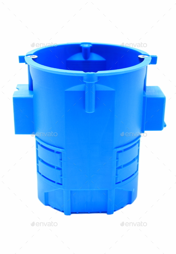 Blue electrical box on white background Stock Photo by ratmaner | PhotoDune