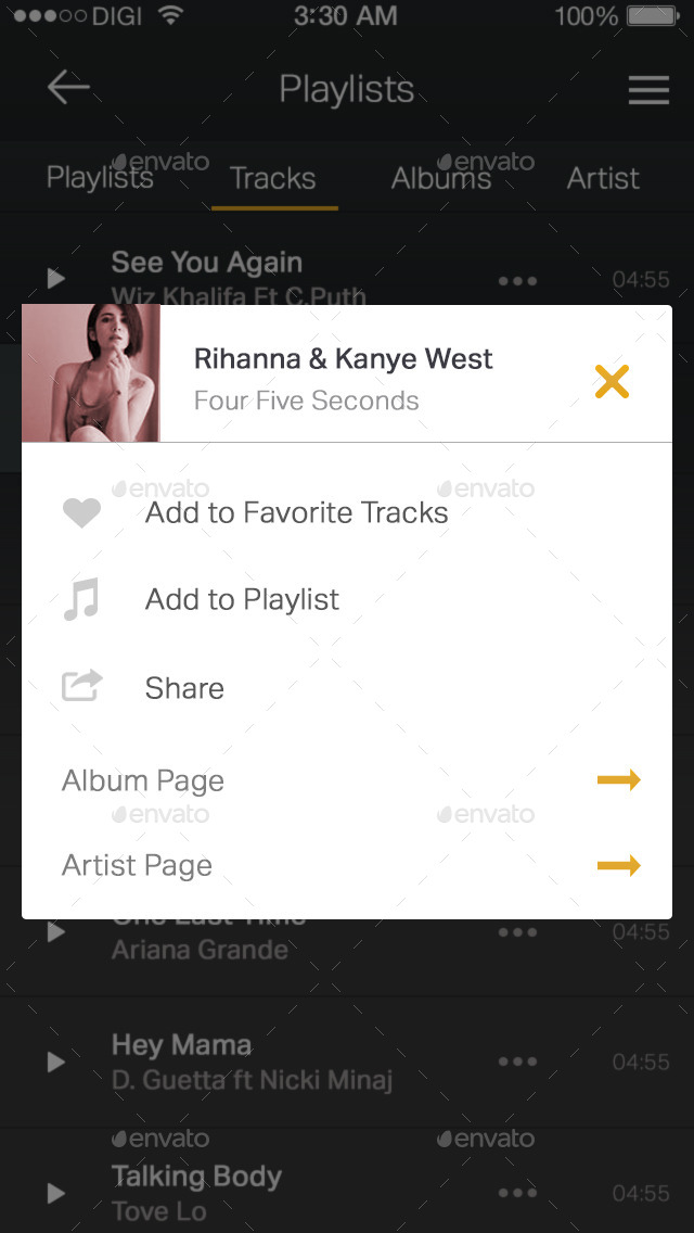 Music App Ui/Ux Kit, Web Elements | GraphicRiver