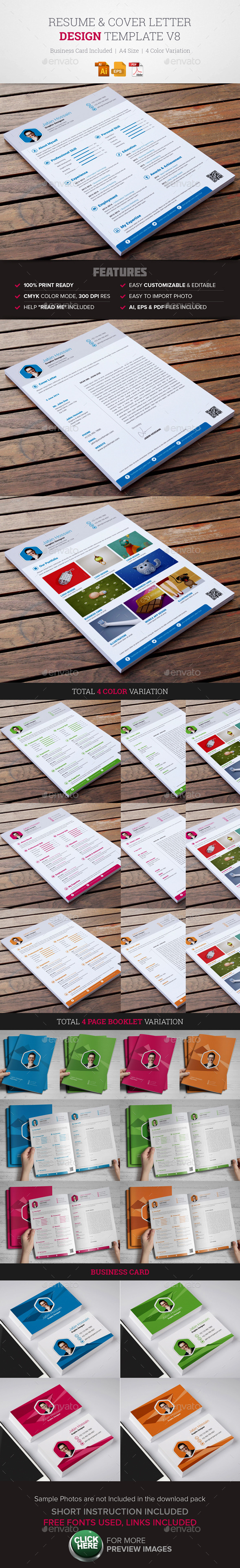 Resume & Cover Letter Template v8 by Jbn-Comilla | GraphicRiver