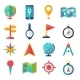 Cartography Flat Icon Set by macrovector | GraphicRiver