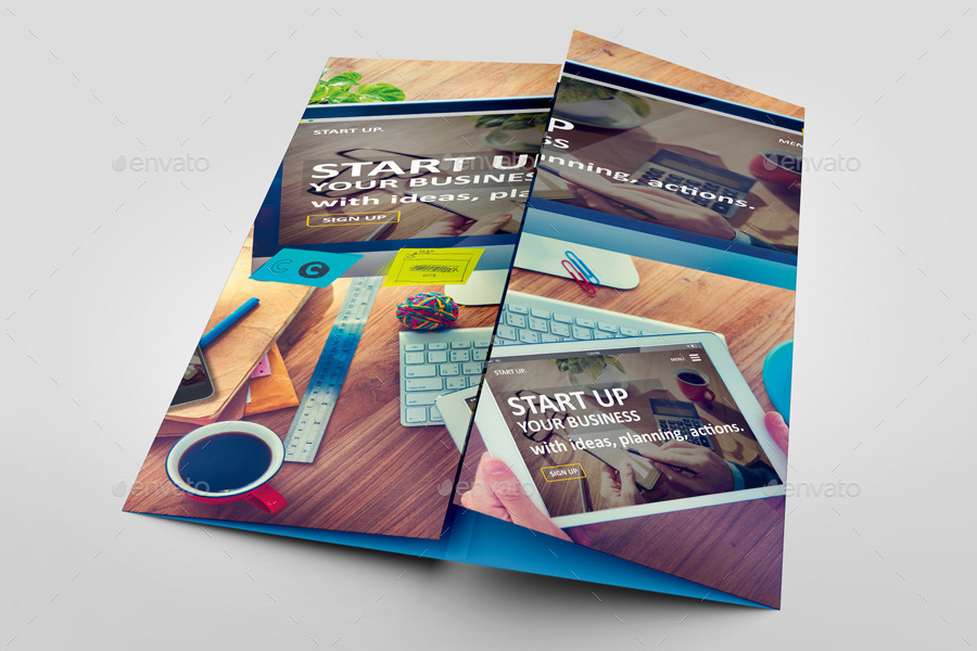 Metro Single-Gate Folder, Print Templates | GraphicRiver