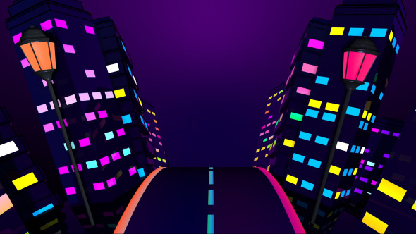 City Night Colorful, Motion Graphics | VideoHive