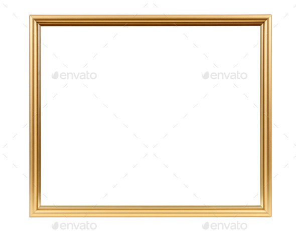 Golden decorative empty picture frame Stock Photo by mkos83 | PhotoDune