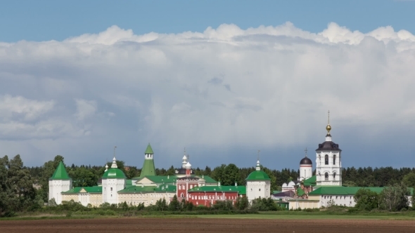 Ancient Christian Monastery In Field , Stock Footage | VideoHive