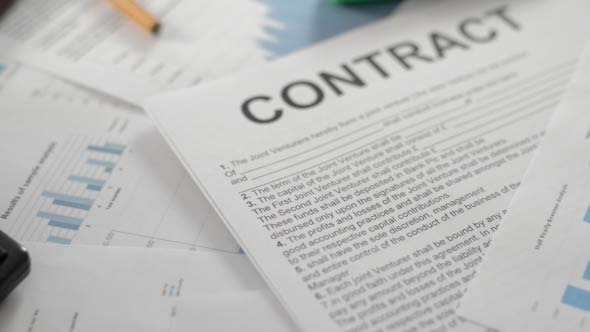 Contract and Documents on Table, Stock Footage | VideoHive