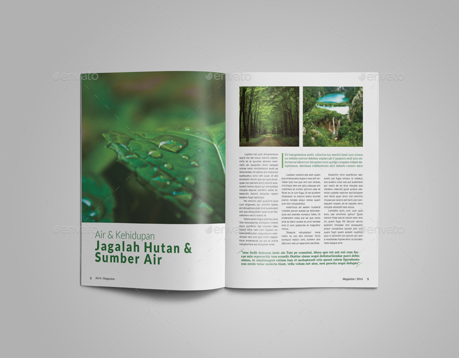 Green Magazine, Print Templates | GraphicRiver