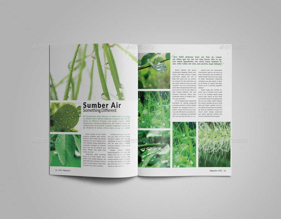 Green Magazine, Print Templates | GraphicRiver