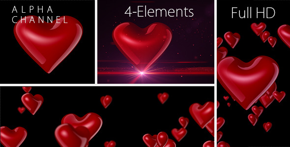 3D Heart Transition, Motion Graphics | VideoHive