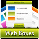 Web boxes in 5 colors, Web Elements | GraphicRiver