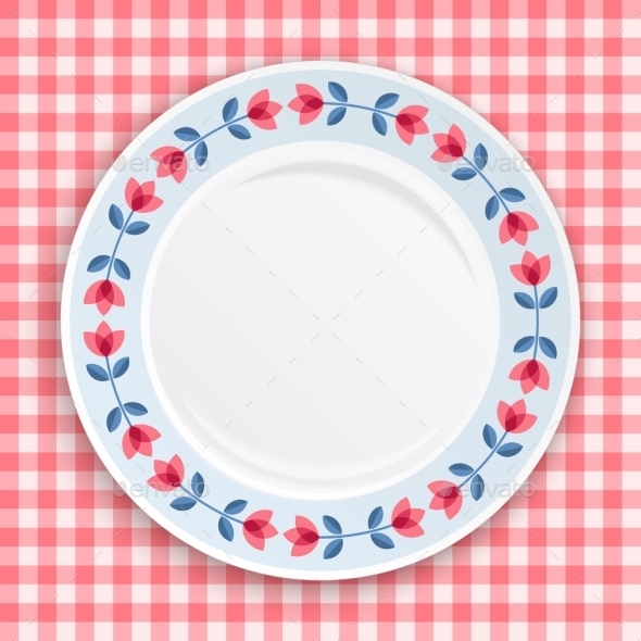 Decorative Plate, Top View. by Slanapotam | GraphicRiver