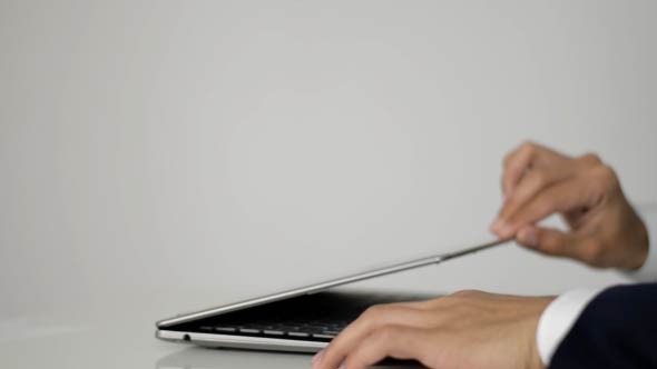 Using and Closing Laptop, Stock Footage | VideoHive