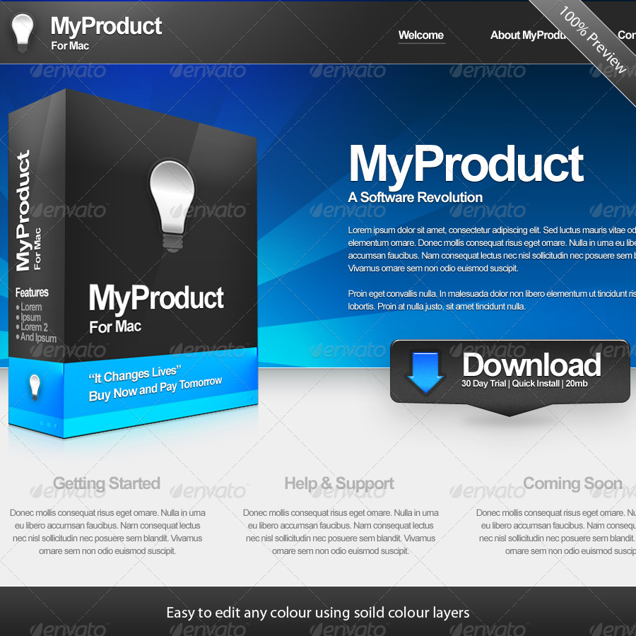 5 Marketing Website Headers & Styles, Web Elements | GraphicRiver