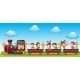Monkey and Train, Vectors | GraphicRiver