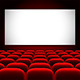 Cinema Screen and Red Seats Vector Background, Vectors | GraphicRiver