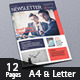Business Newsletter A4 & Letter Size, Print Templates | GraphicRiver