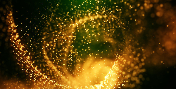 Yellow Glowing Particles Background, Motion Graphics | VideoHive