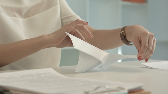 Woman Tearing Paper, Stock Footage | VideoHive