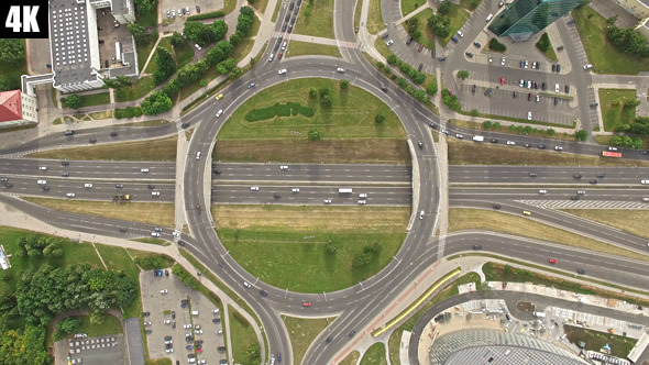 Roundabout Highway Interchange, Stock Footage | VideoHive