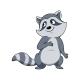 Smiling Gray Raccoon Cartoon Character, Vectors | GraphicRiver