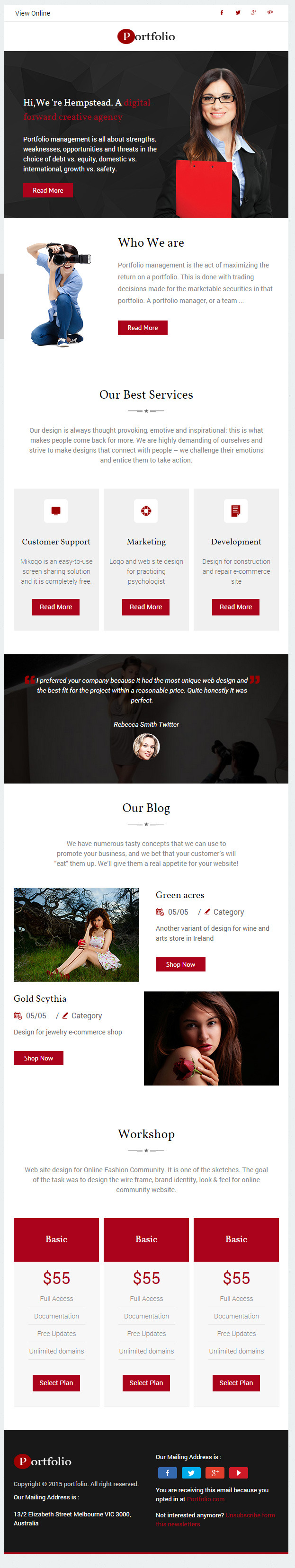 Best Business Responsive Email HTML template + Builder Access by ...