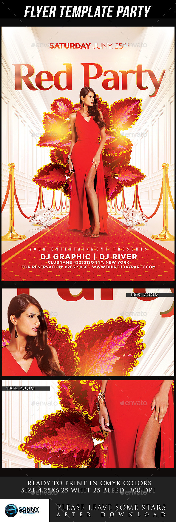 Red Party , Print Templates | GraphicRiver