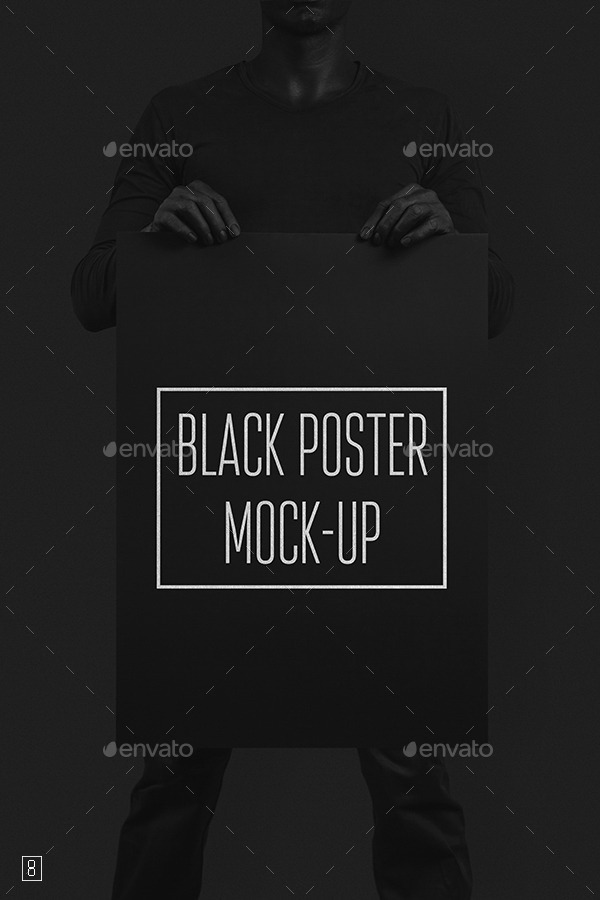 Black Poster Mock-up, Graphics | GraphicRiver