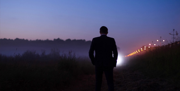 Silhouette Receding Into the Distance, Stock Footage | VideoHive