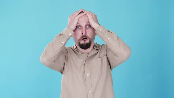 Panic Attack Fear Anxiety Omg Scared Man Gif Loop, Stock Footage ...